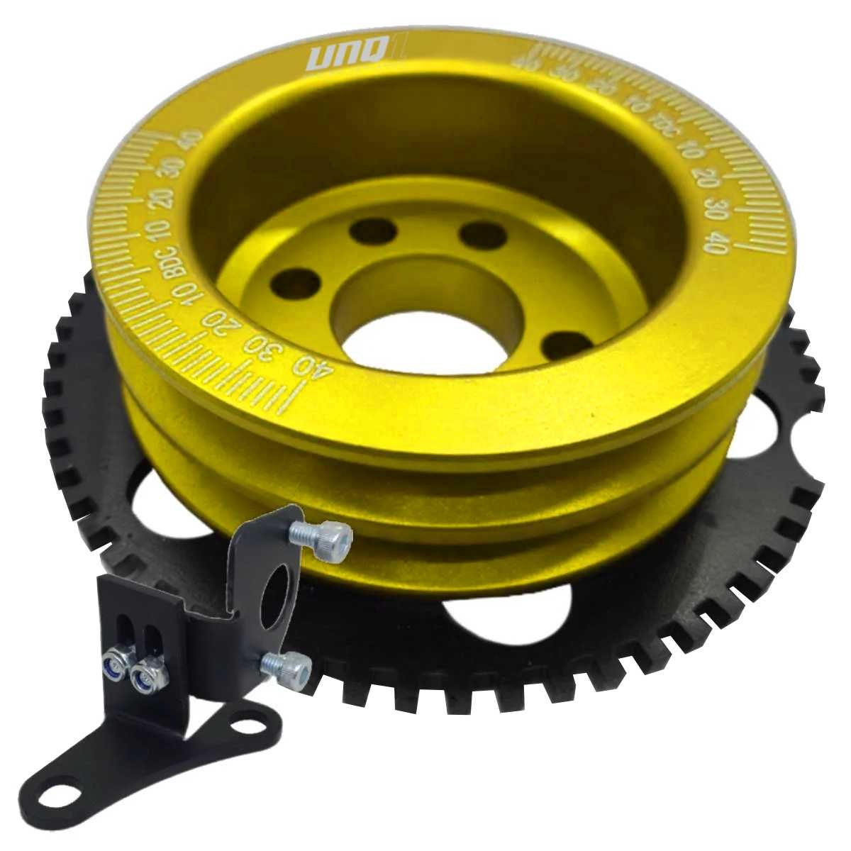 POLIA RODA FONICA AP 8V CORREIA DUPLA V STREET 125MM DOURADA - Unique One